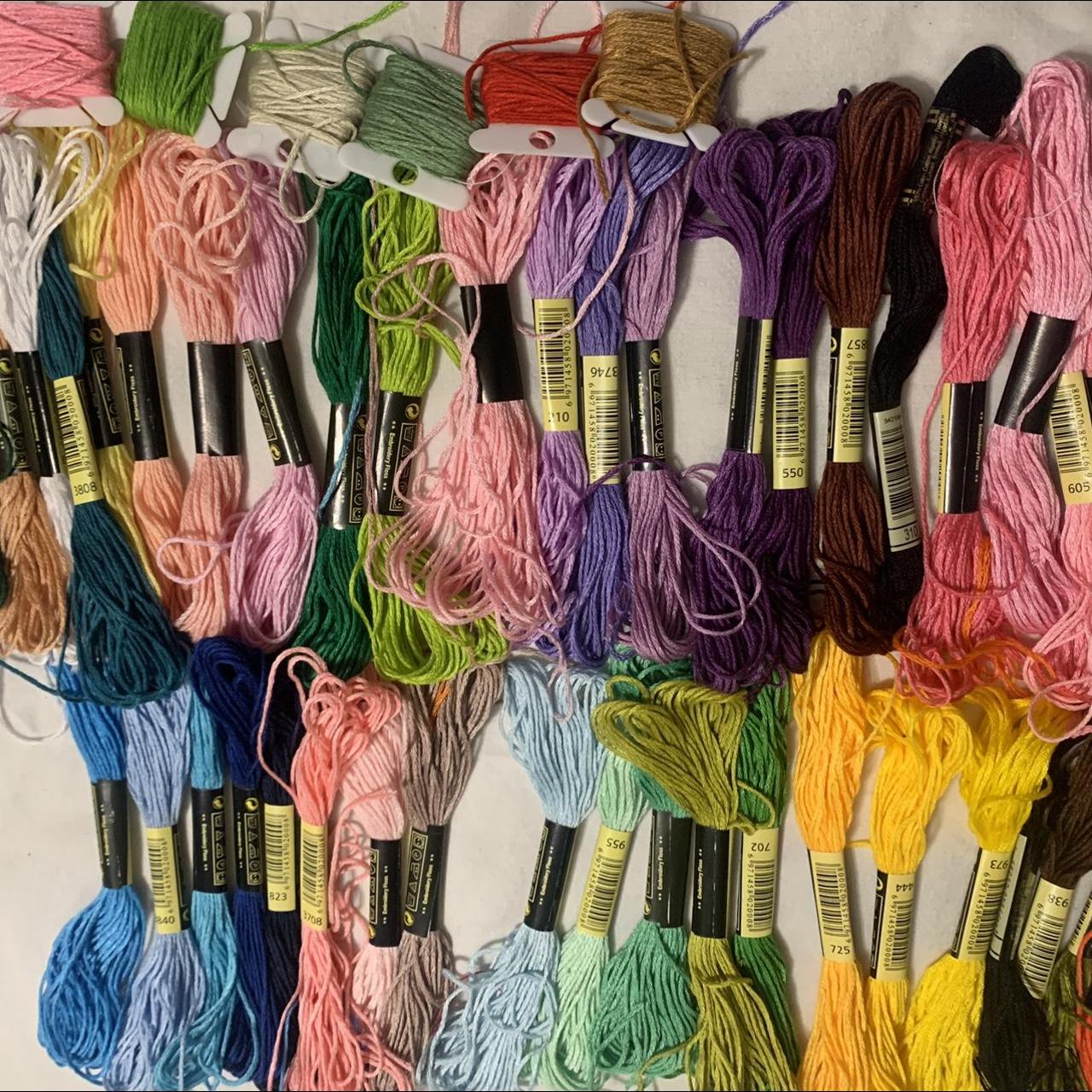 1st / 2nd IMAGE: 100 Embroidery threads ( x2 packs... - Depop