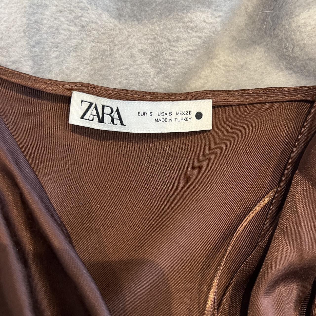 Zara Women's Brown Dress | Depop