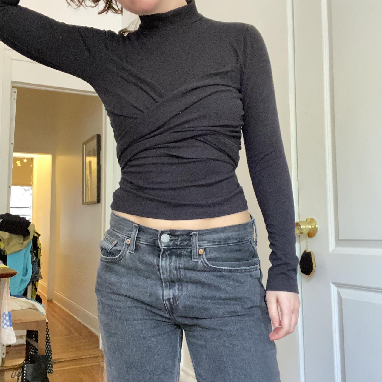 Reformation shirt with self-tied wrap in the front.... - Depop