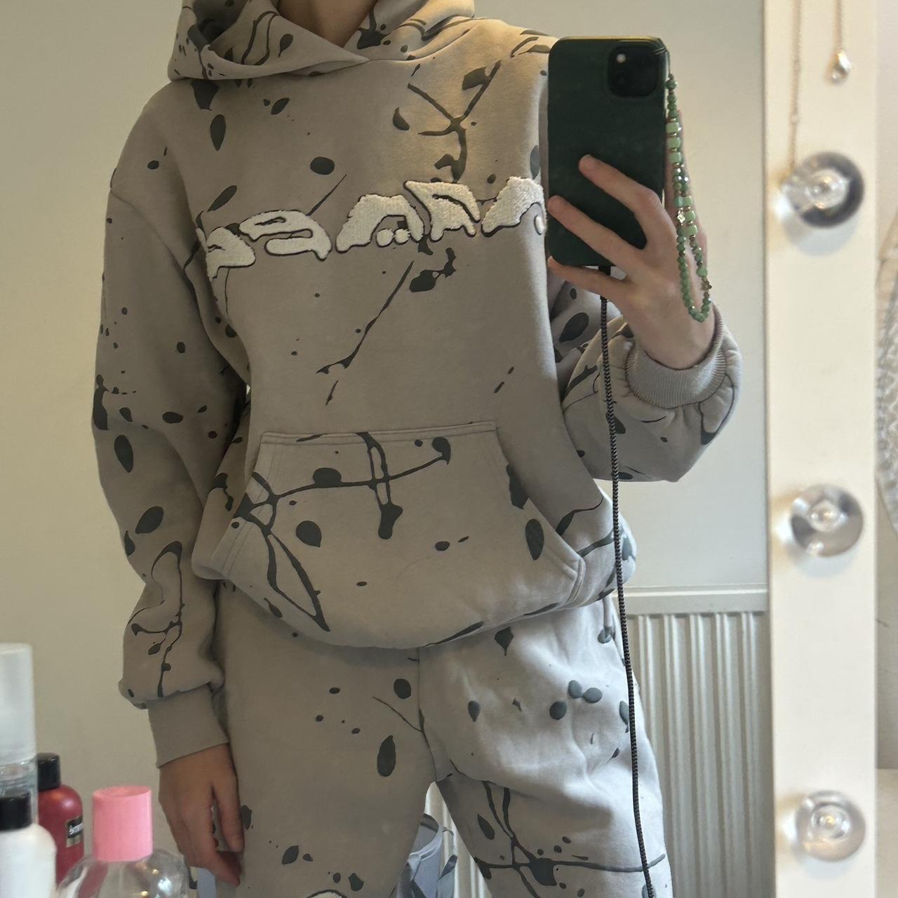 Workshop named collective tracksuit in bone worn... - Depop