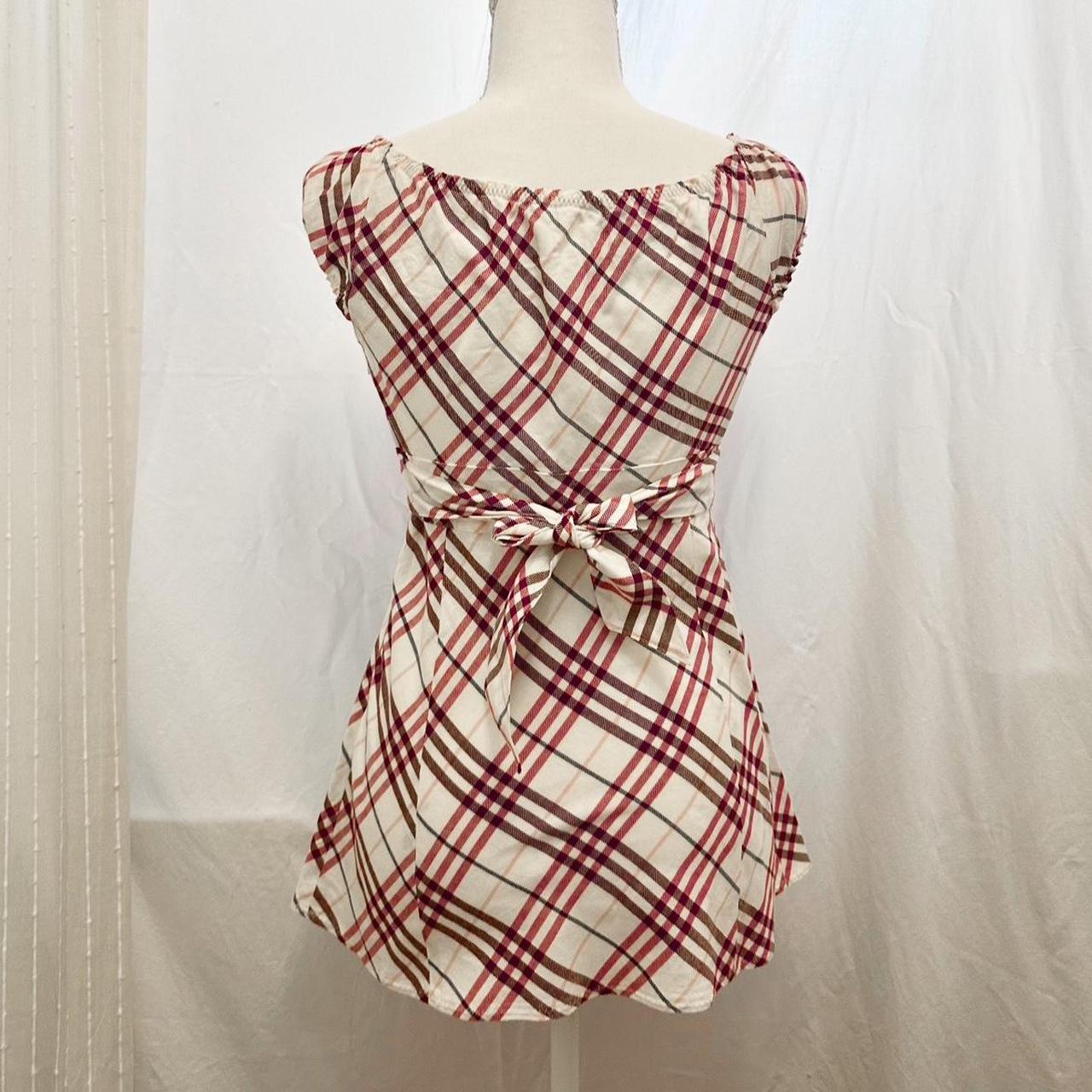 authentic Burberry babydoll top in a raspberry... | Depop