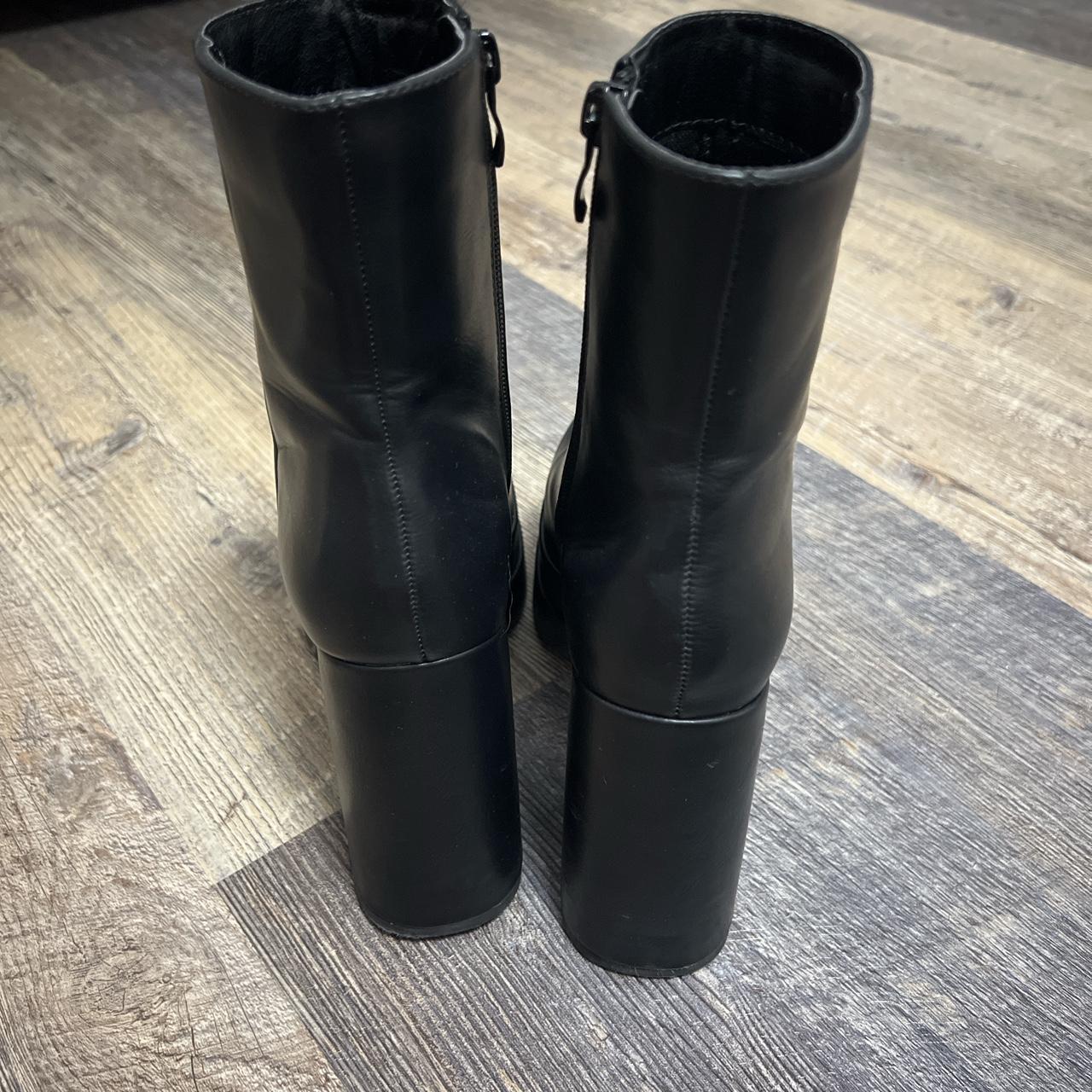 Top Moda Black platform block heel boots Worn 2... - Depop