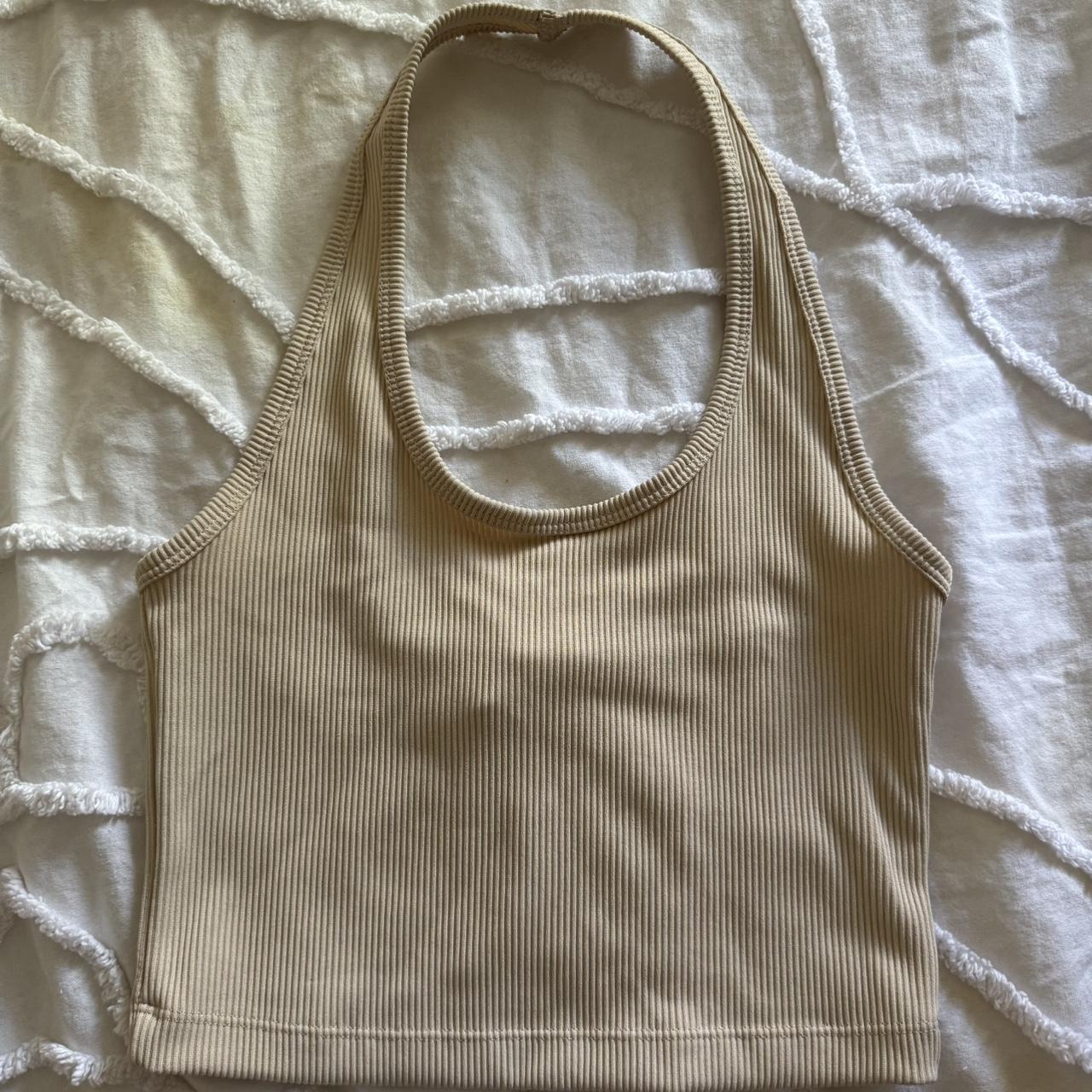 TAGGED FOR EXPOSURE!! cute nude halter neck top !!... - Depop