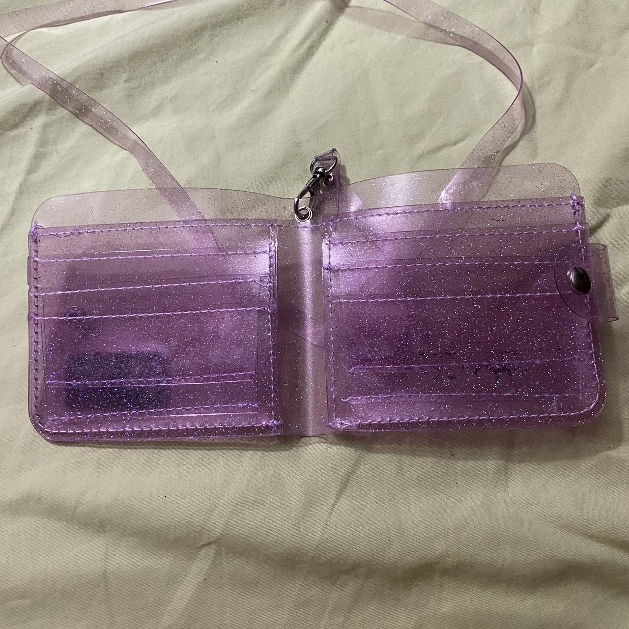 Purple plastic wallet - Depop