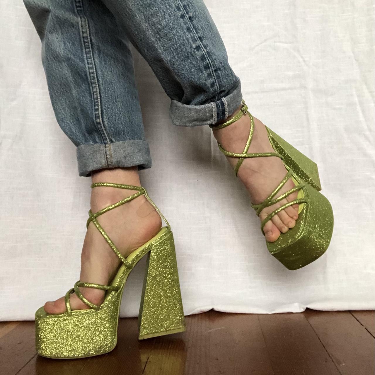 ASOS Women's Green Sandals | Depop