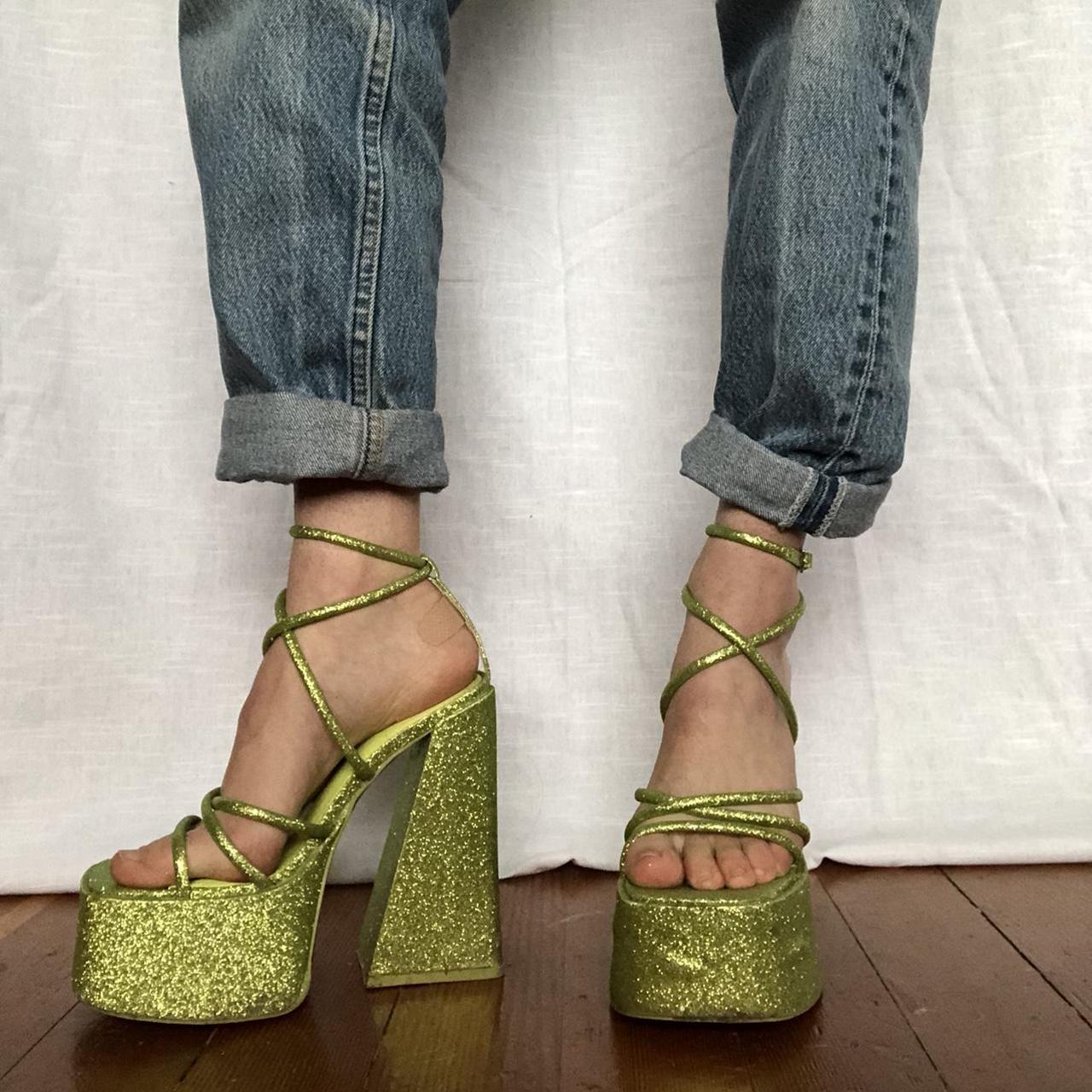ASOS Women's Green Sandals | Depop