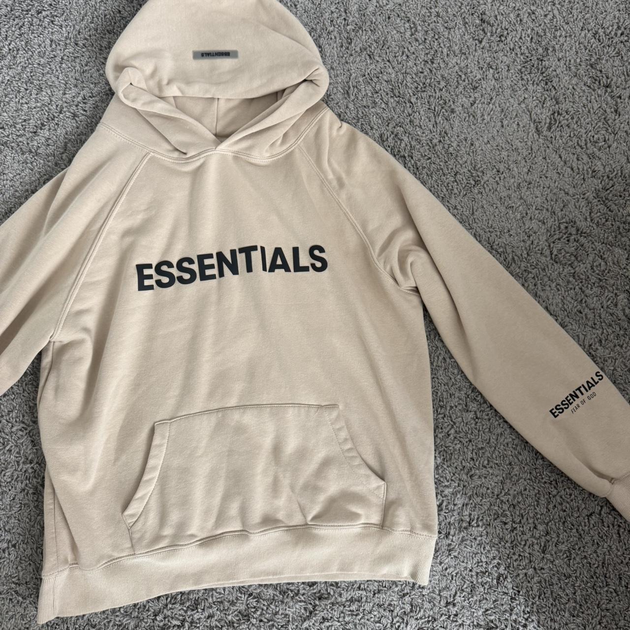 Fear of God Essentials cream hoodie! Perfect... | Depop