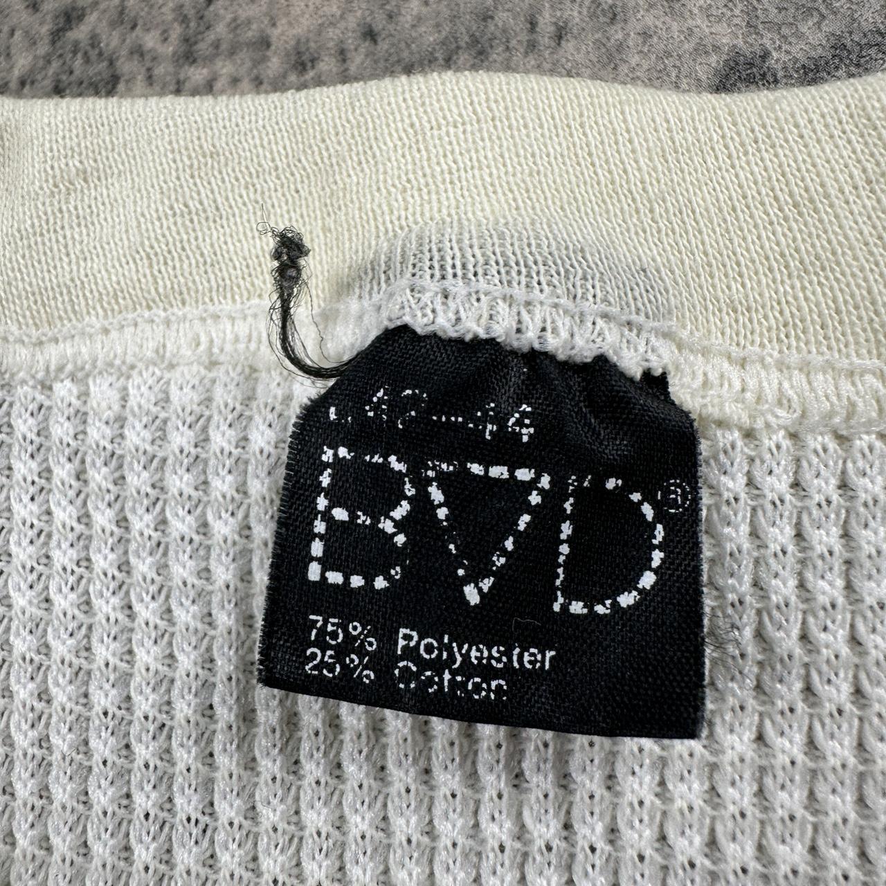 vintage 80s waffle knit thermal long sleeve shirt... | Depop