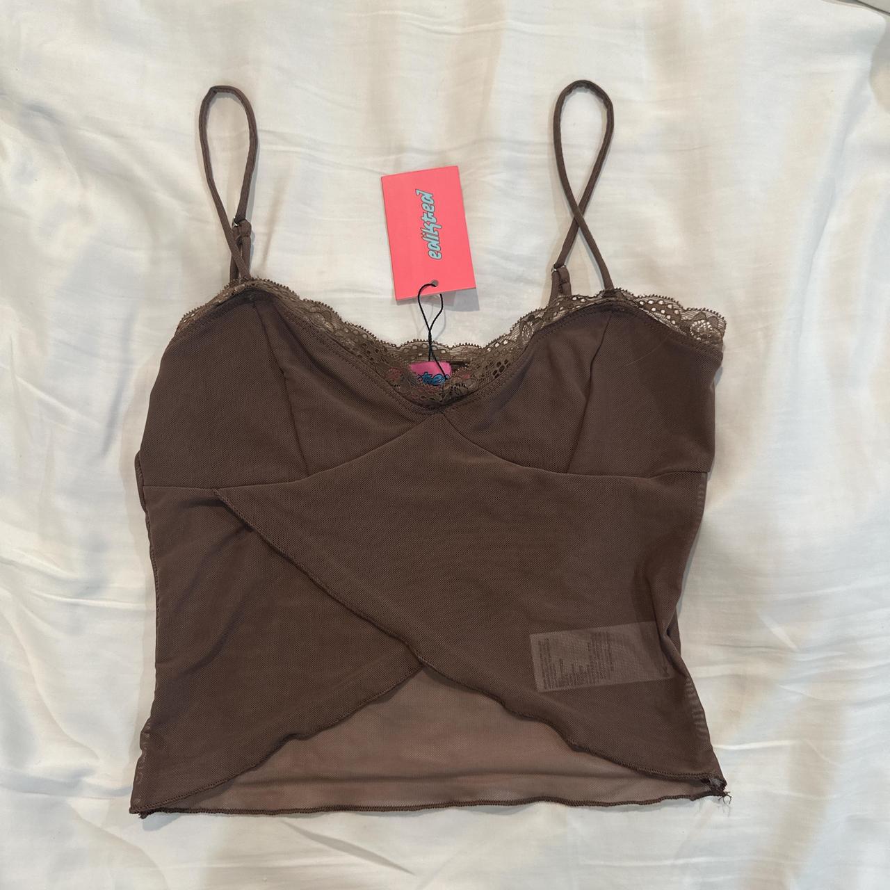 edikted crossover mesh tank top new with tags. super... - Depop
