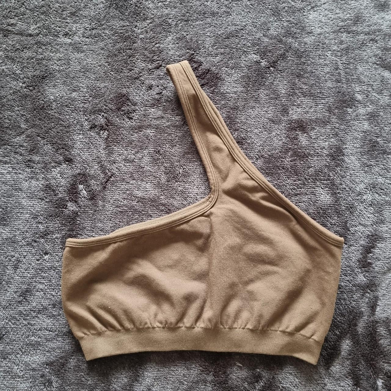 Pinky and Kamal Shoulder crop Java brown Medium... - Depop