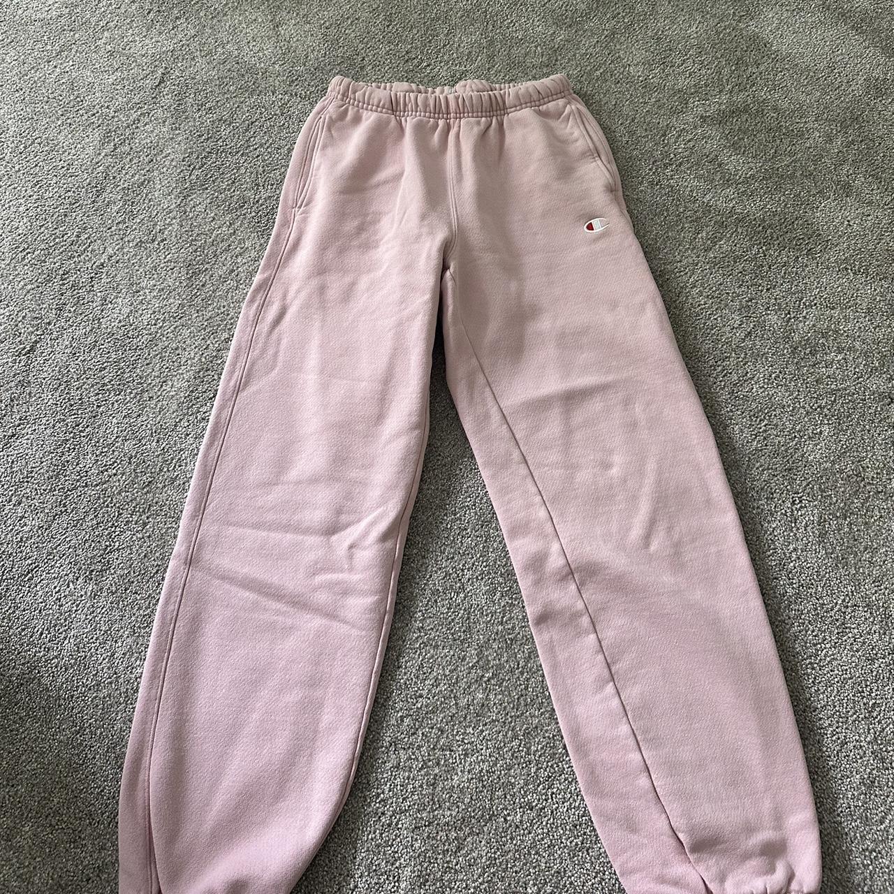 Champion Pink Sweatpants - Depop
