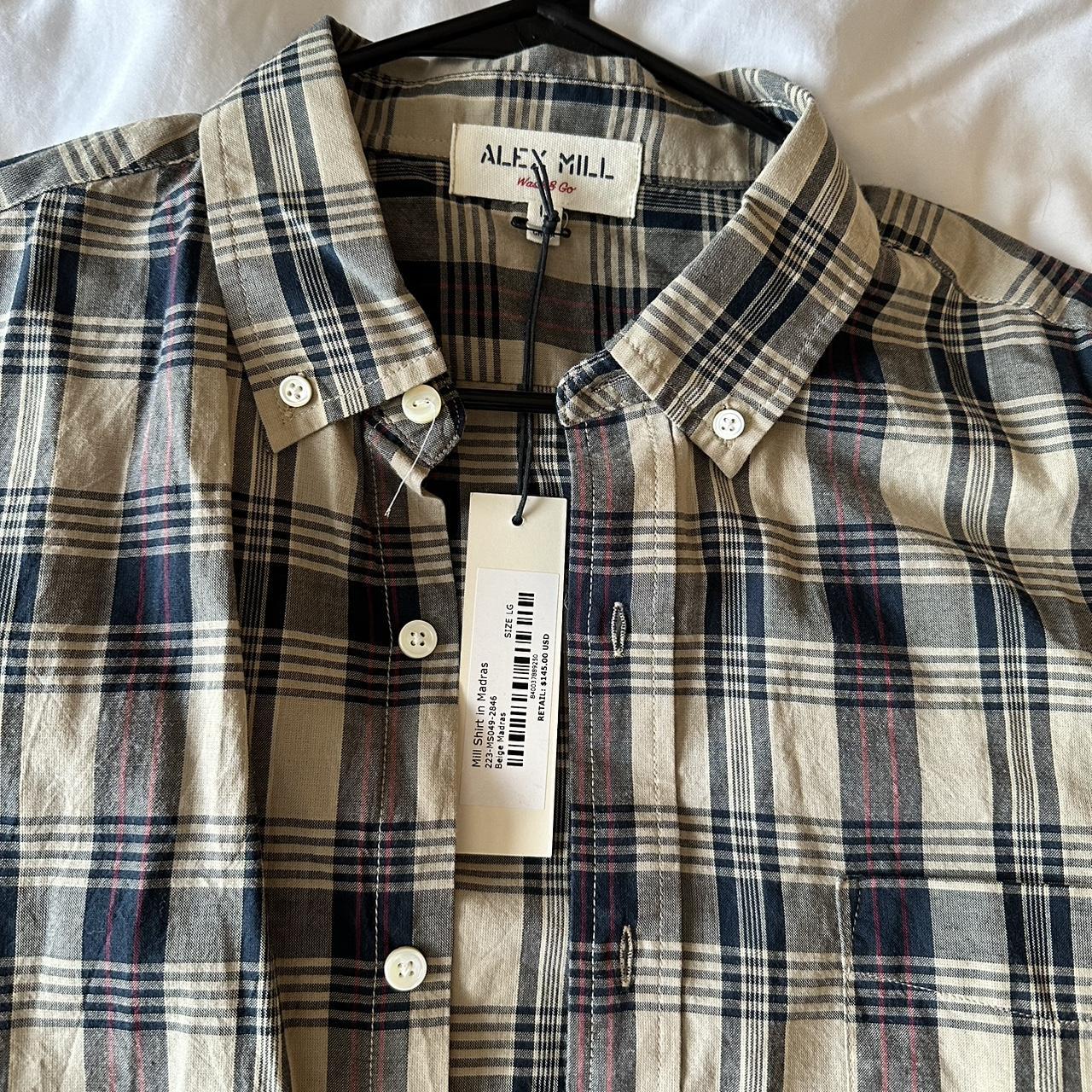 Alex Mill Mill Shirt in Madras New with tags Size large - Depop