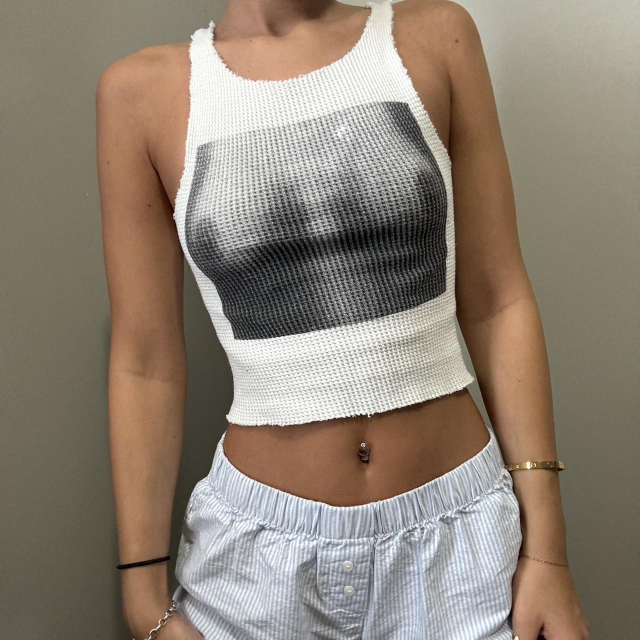 Women’s Vintage Thermal Tank Top - the dopest tank... - Depop
