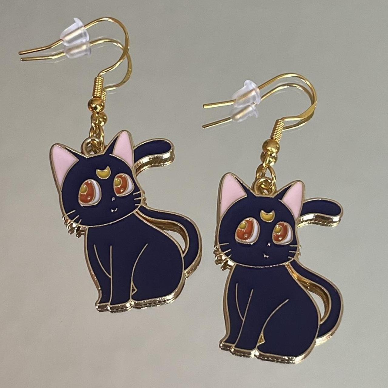 Sailor Moon - Luna Earrings Assembled by me with... - Depop