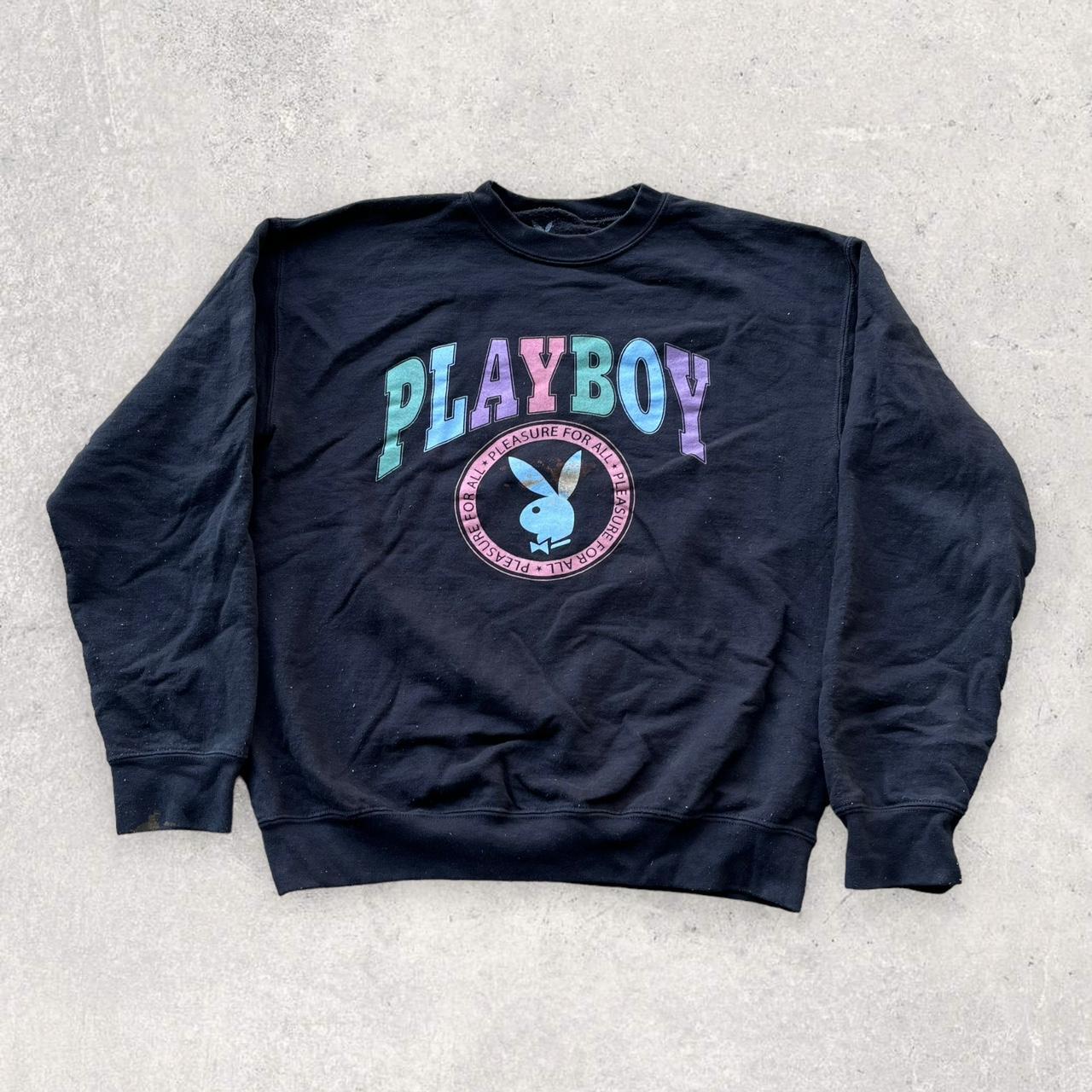 playboy bunny crewneck sweatshirt hugh hefner... - Depop