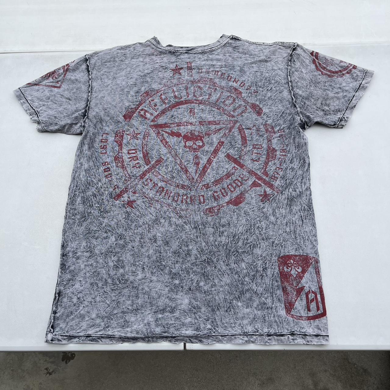 affliction graphic tee reversible angel wings jesus... - Depop