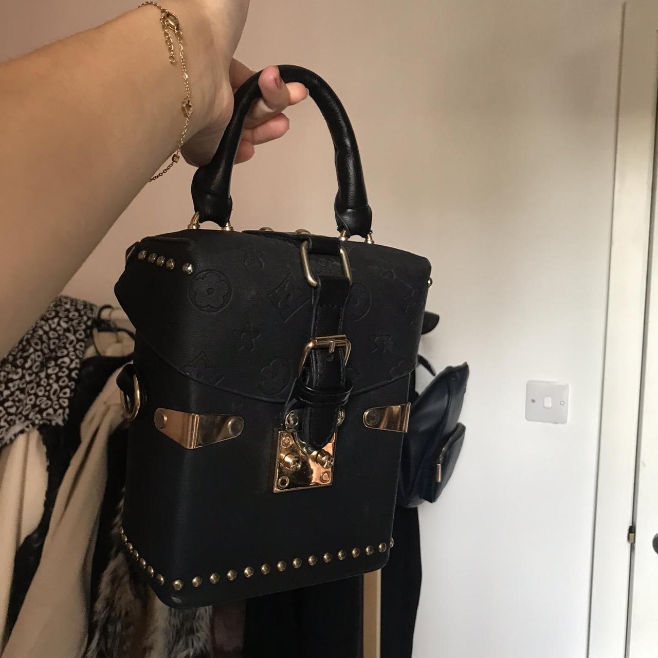 Black box bag with gold hardware comes with... - Depop