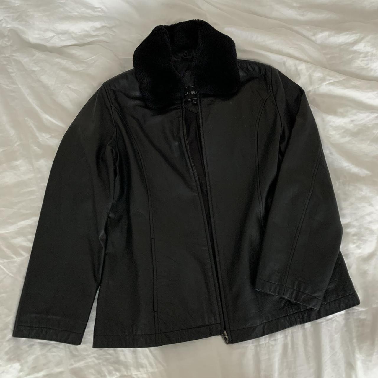 Outbrook Leather Jacket Removable faux fur... - Depop