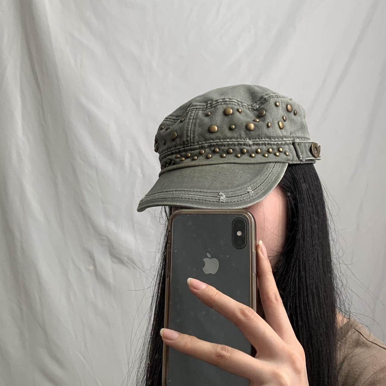 Y2K Army Green Cadet Hat - Depop