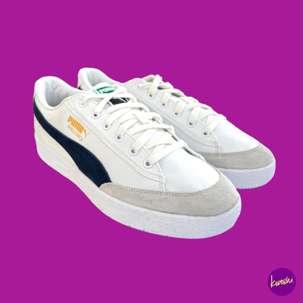 Puma SPS Mallorca Canvas Trainers White and Blue