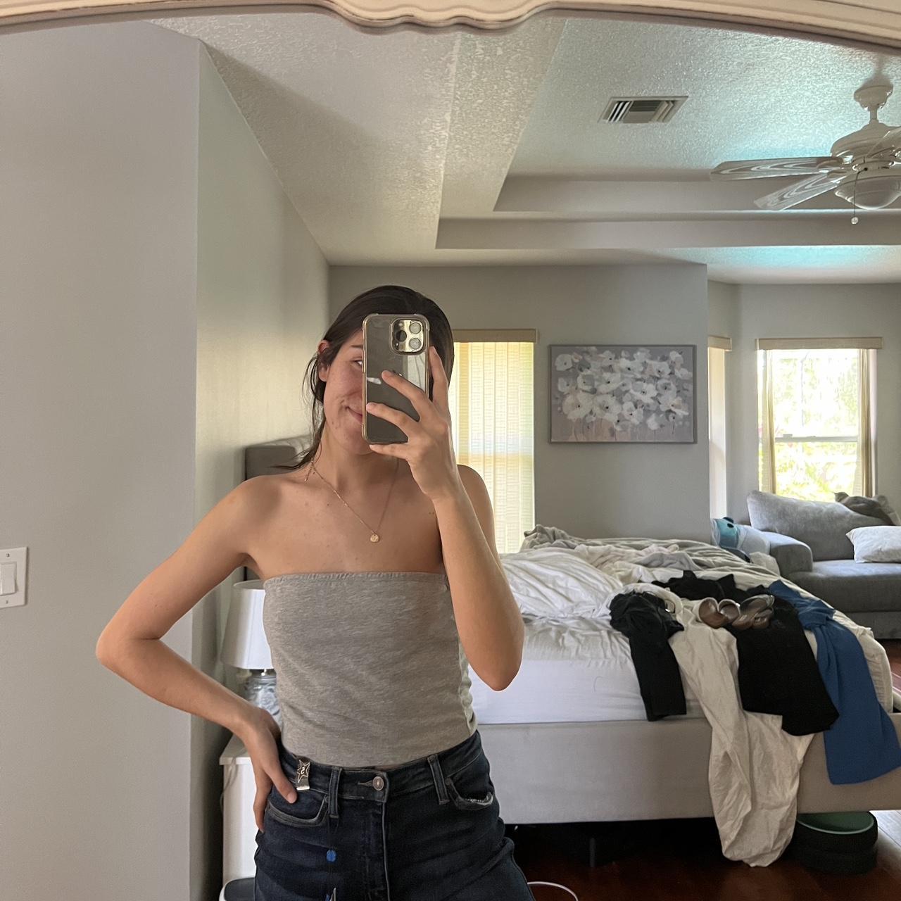 Gray tube top Bought from Amazon in a pack of 3 - Depop