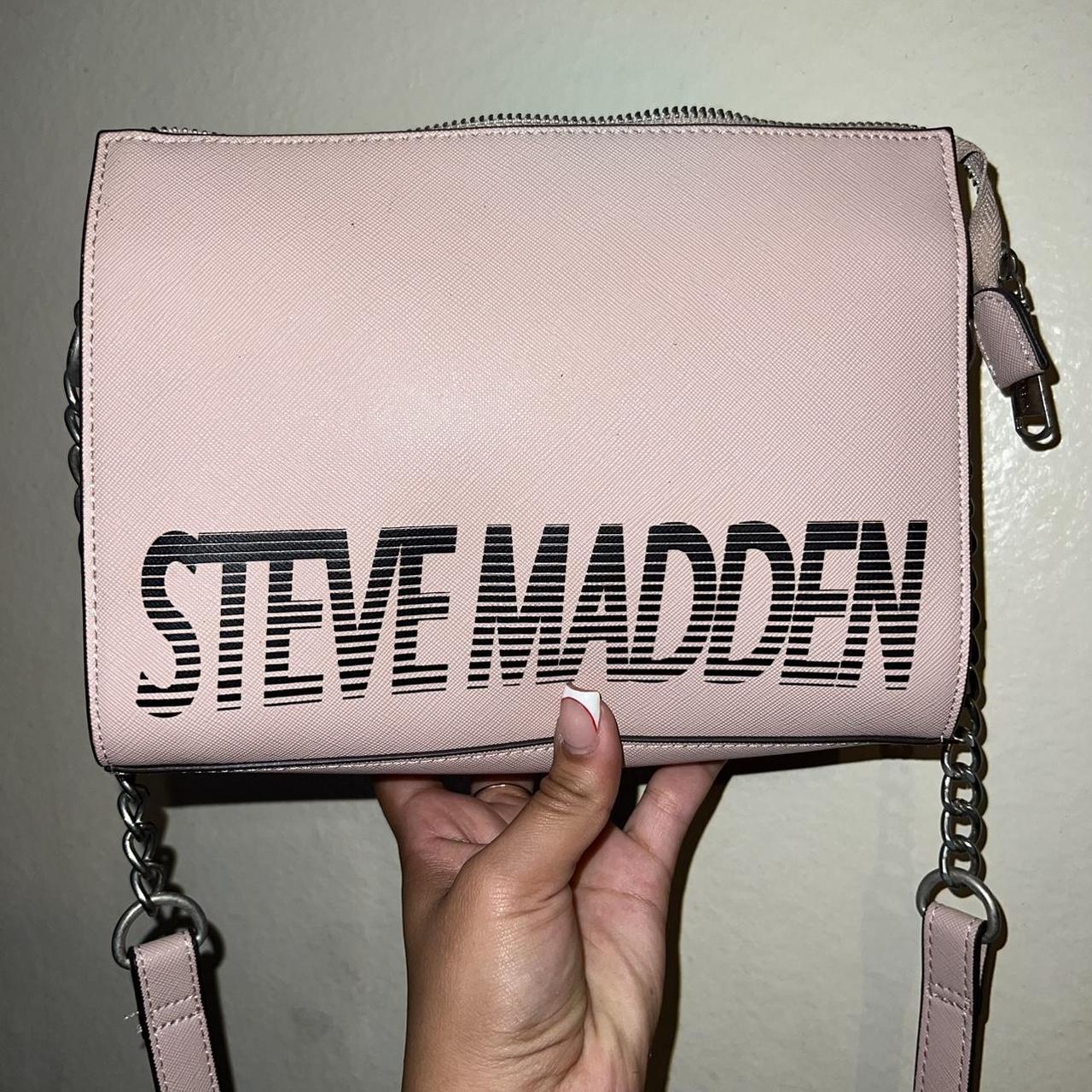 light pink crossbody Steve Madden purse