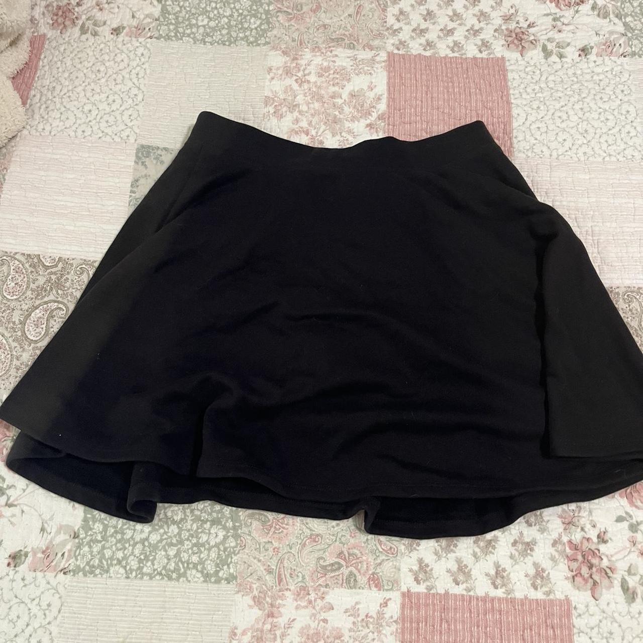 Black skort. Heavyweight cotton material. Tag says... - Depop