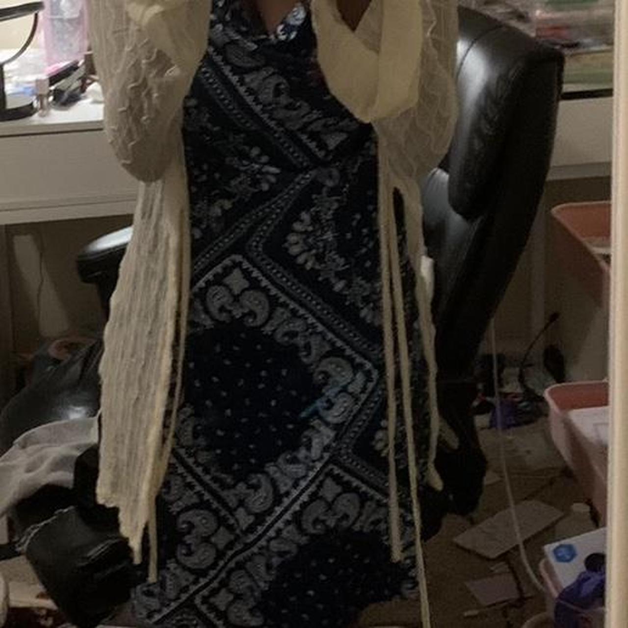 Cider Women's Blue Dress | Depop