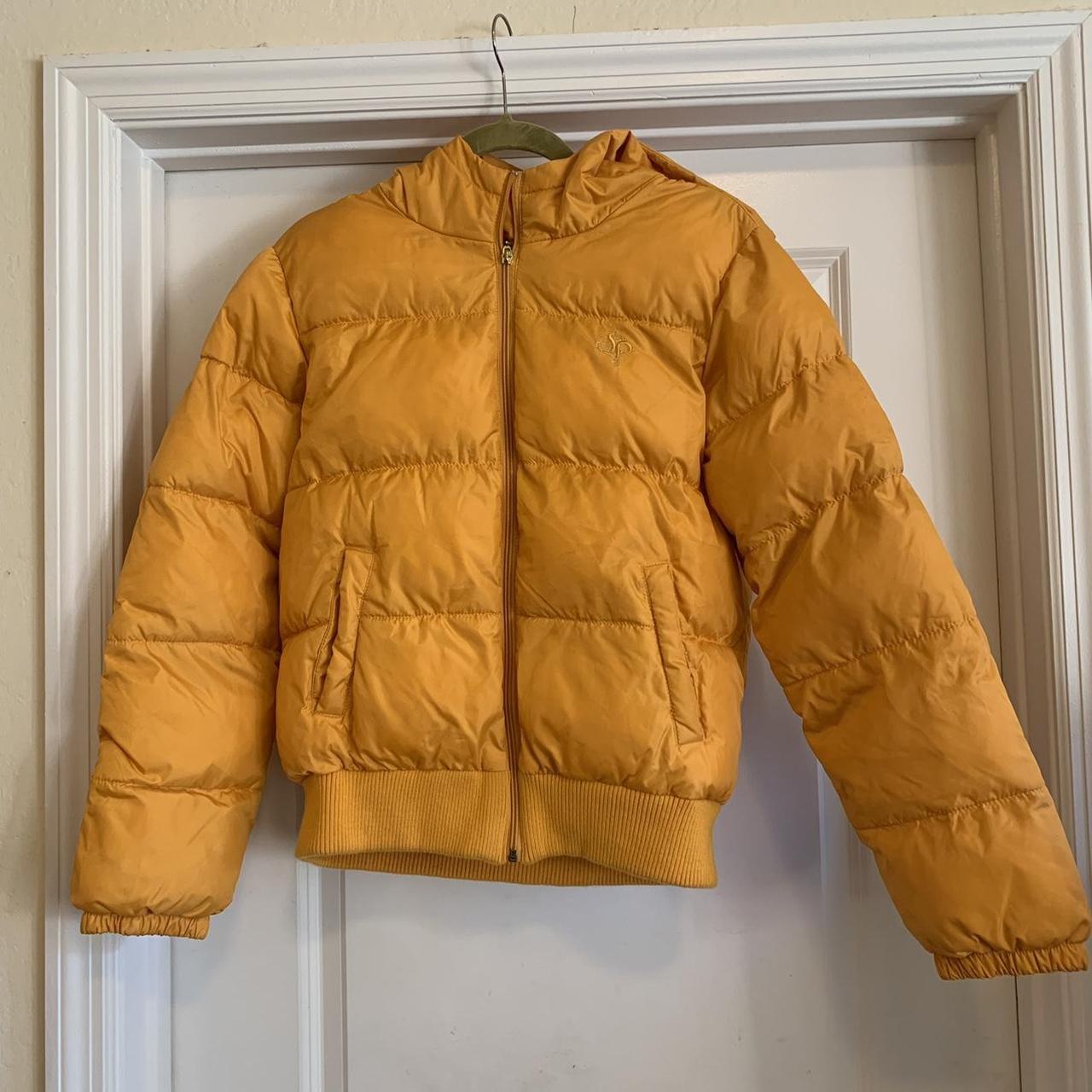 Vintage 2000s South Pole yellow puffer jacket... - Depop