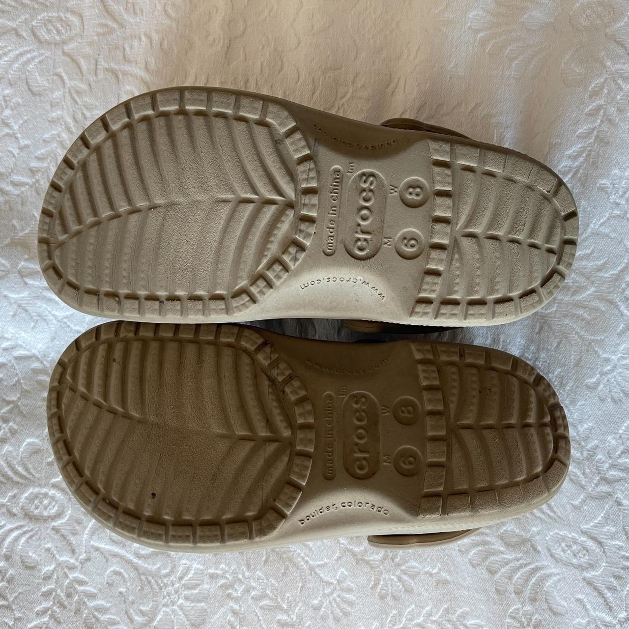 neutral green classic crocs clogs brand: crocs... - Depop