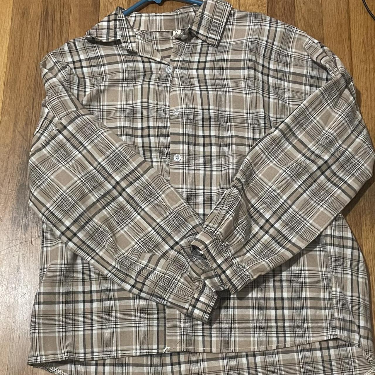 Light Cream flannel Super nice to style So... - Depop