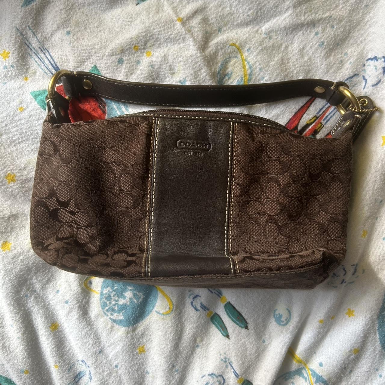 brown coach purse!! had this for awhile so im not... - Depop