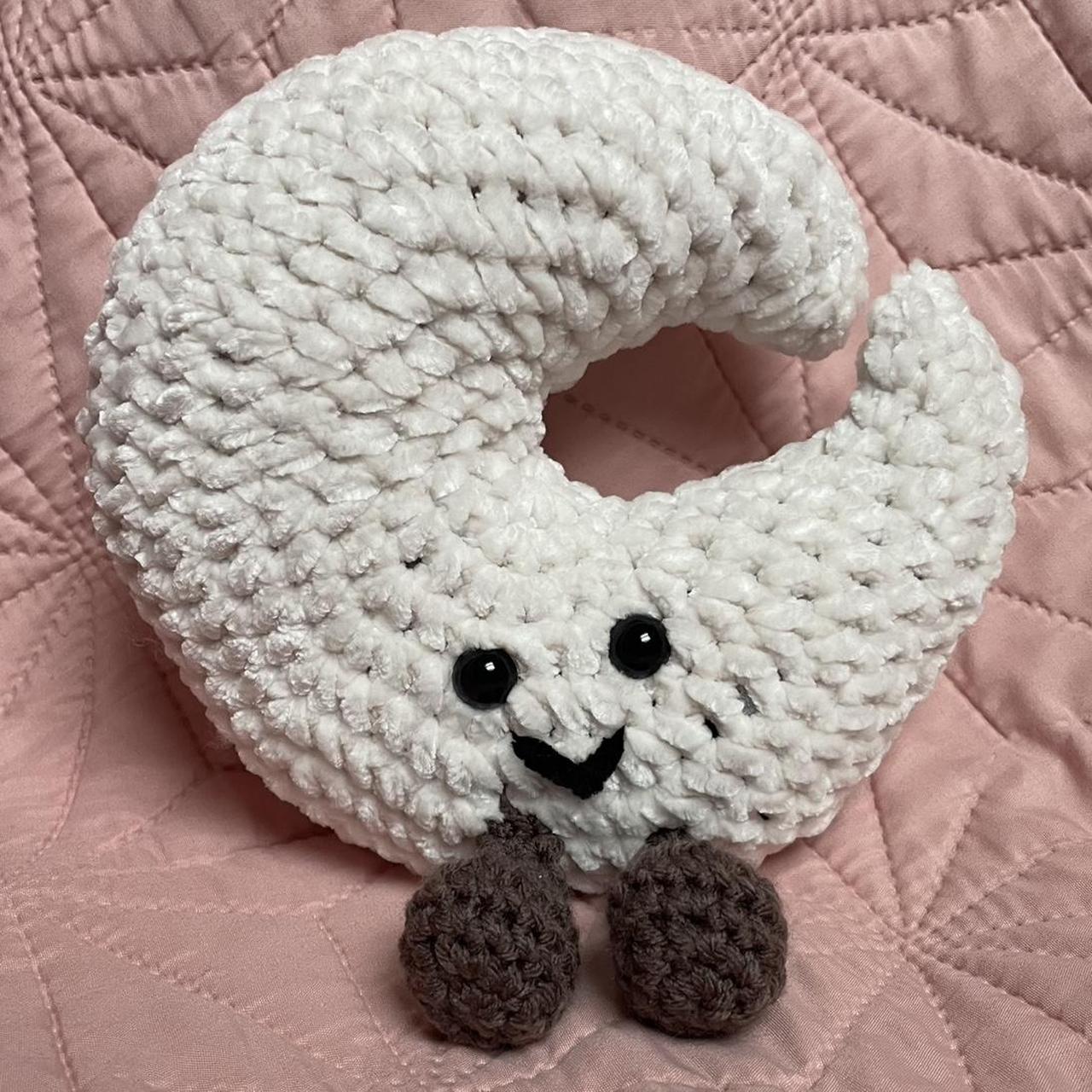 handmade crochet amusable moon jellycat inspired... | Depop