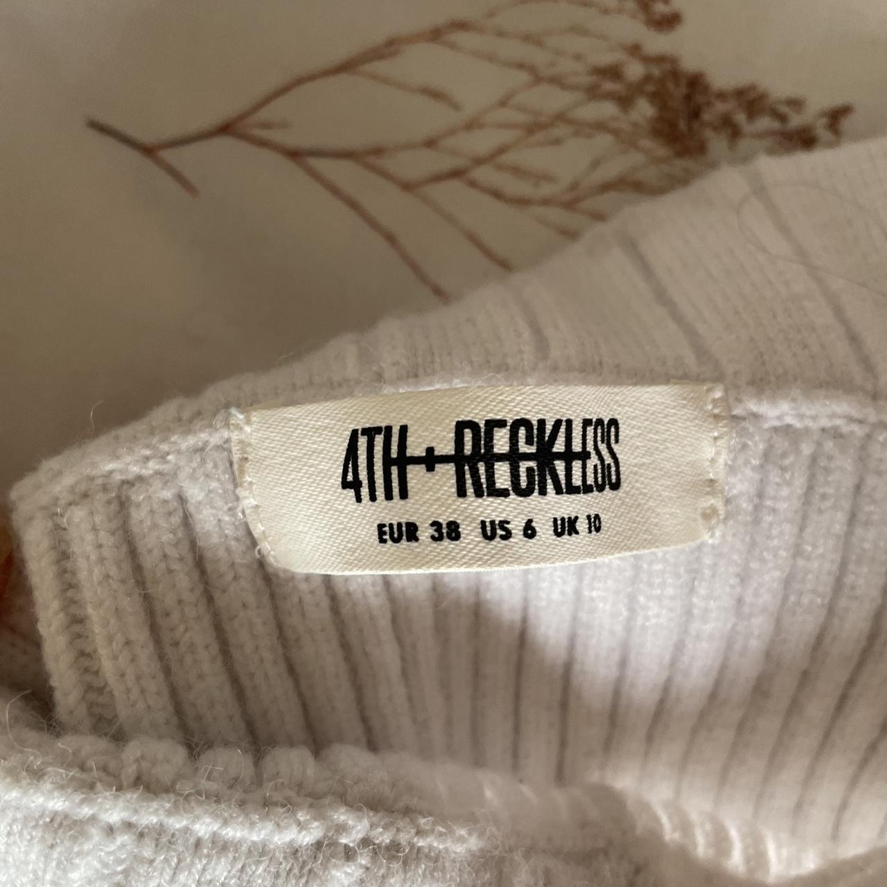 White ribbed midi skirt with a stretchy waistband -... - Depop