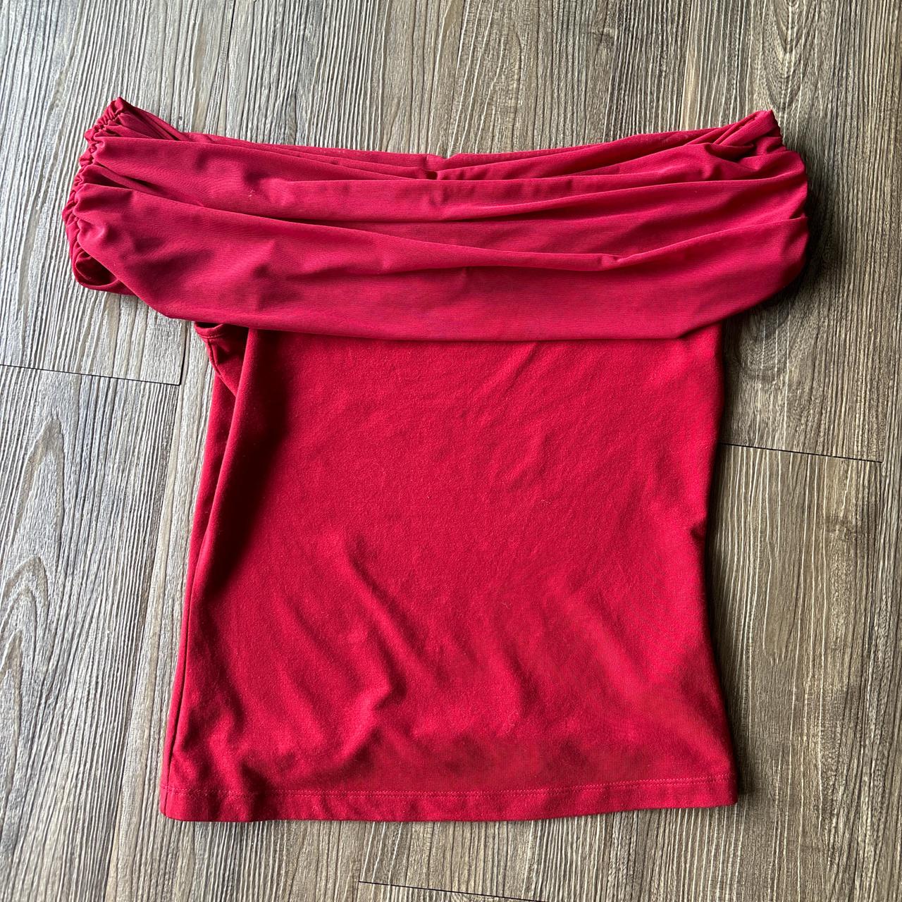 Reformation red off the shoulder top - Depop