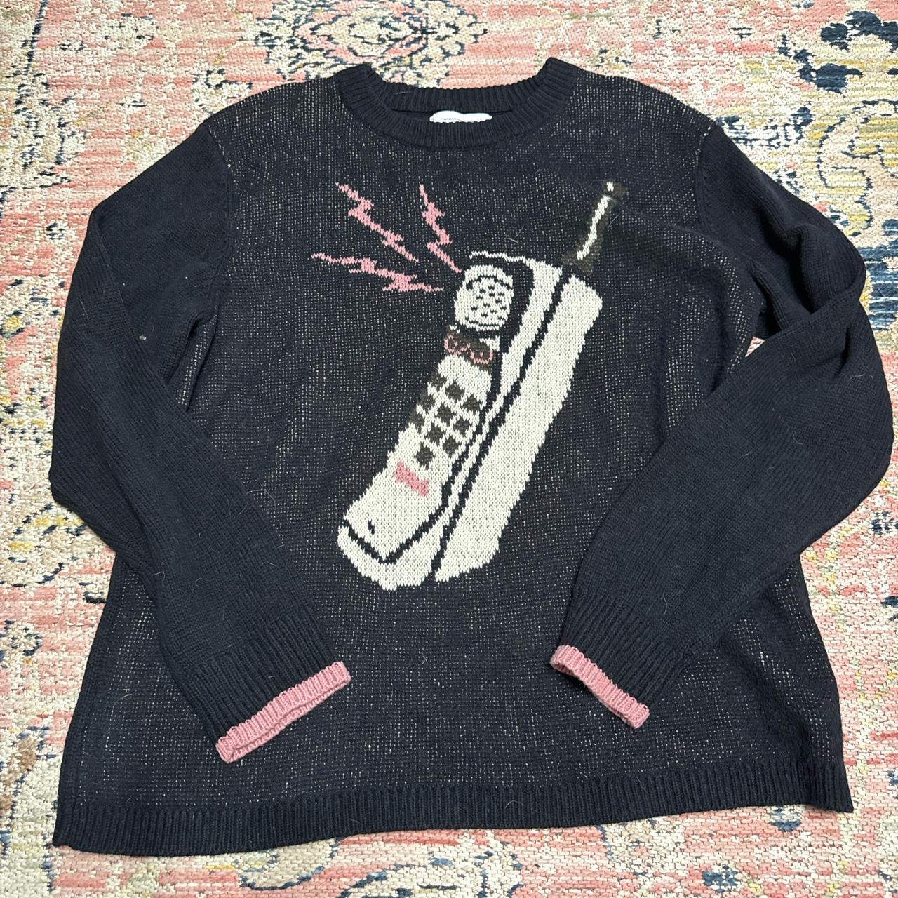 Urban Outfitters 80s phone sweater, size M. No... - Depop