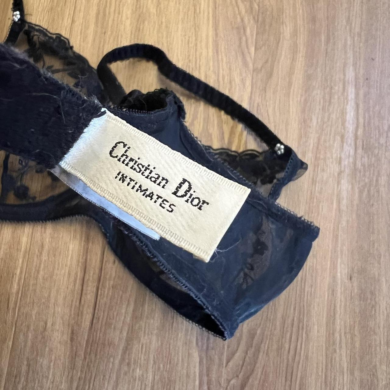 Vintage Christian Dior bra. Size 34B. Beautiful lace... - Depop