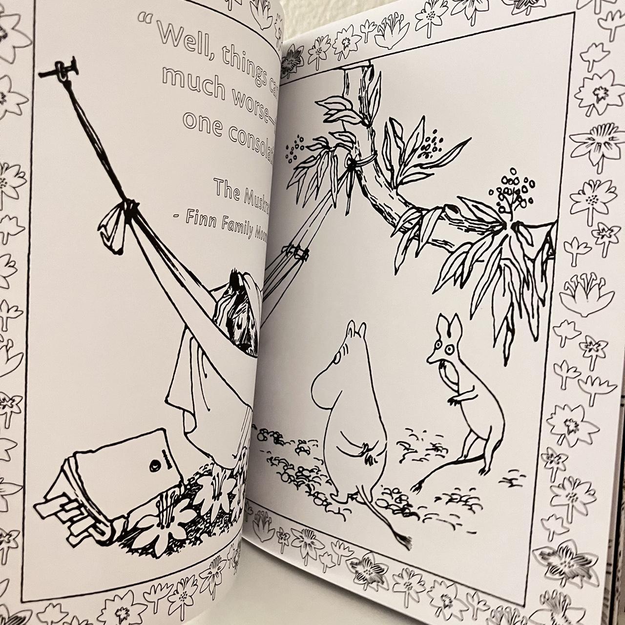 Moomin Coloring book Lightly used (couple of pages... | Depop