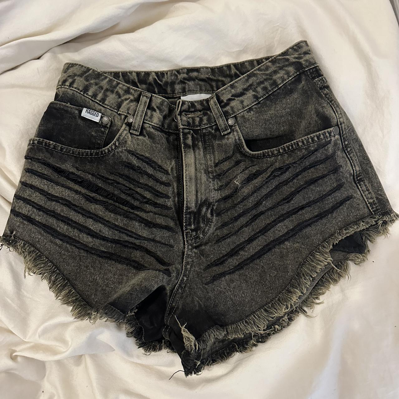 Brand new never worn ragged shorts. Black - fit... - Depop