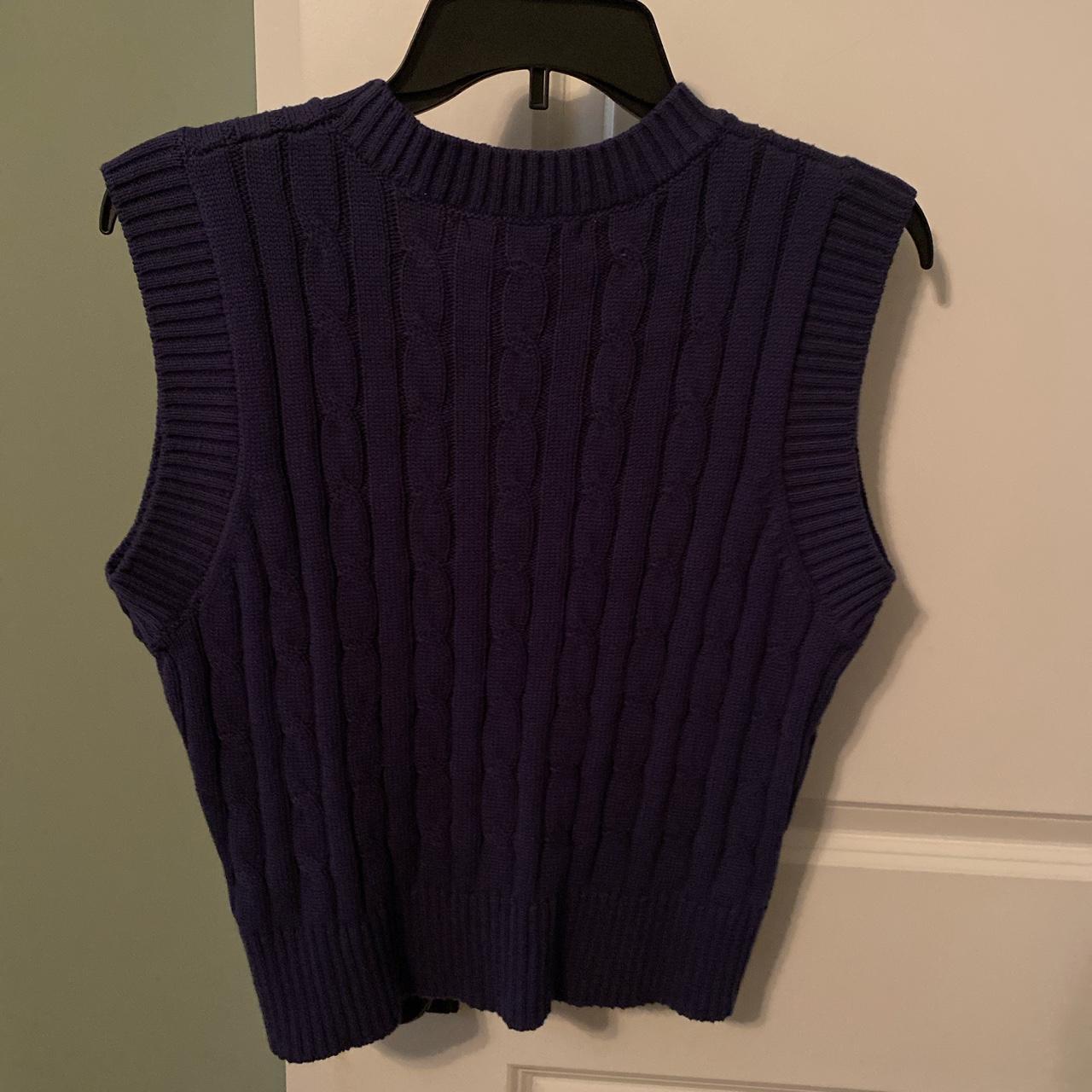 dark purple sweater vest from forever 21, size... - Depop