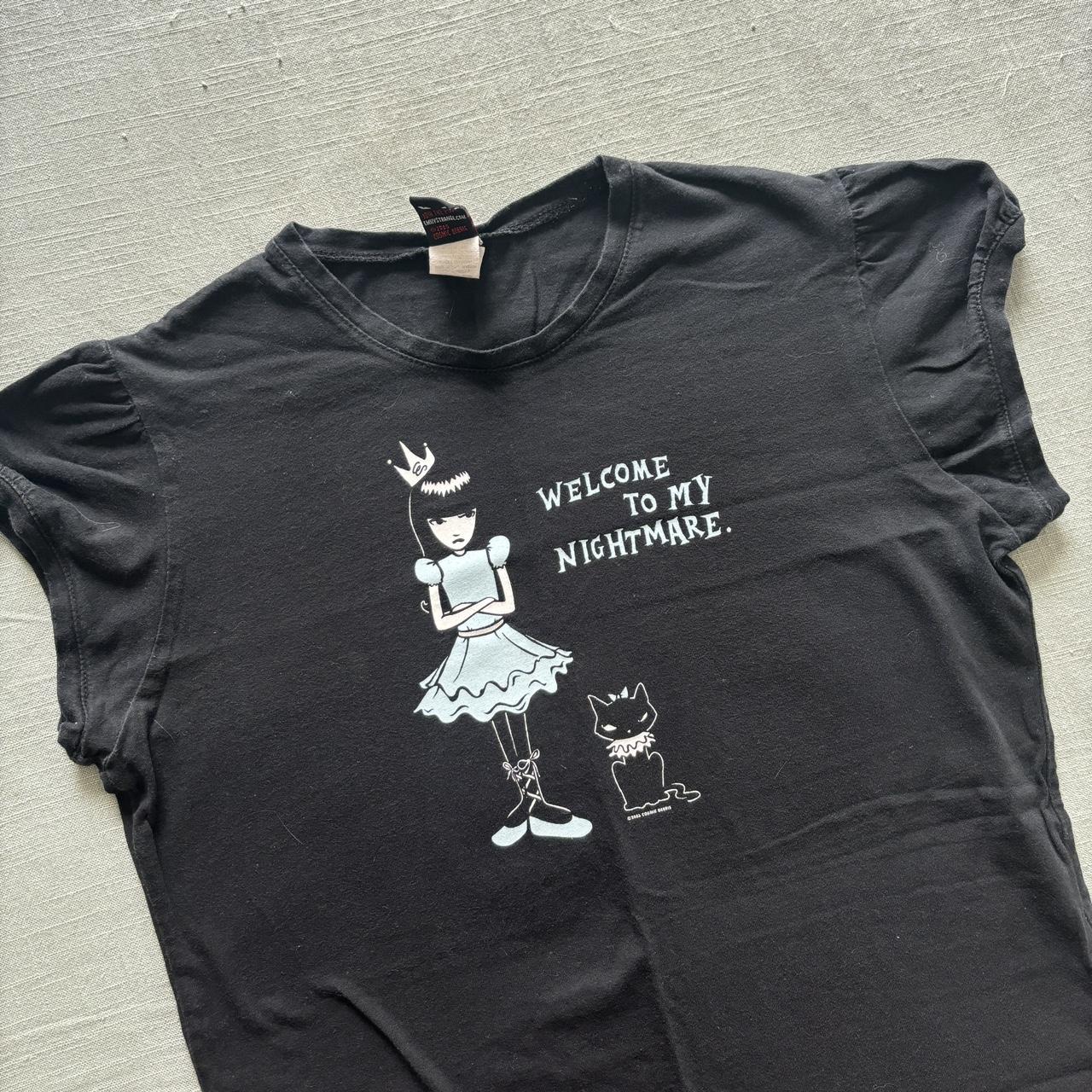 vintage emily the strange baby tee with cute ruffle... - Depop