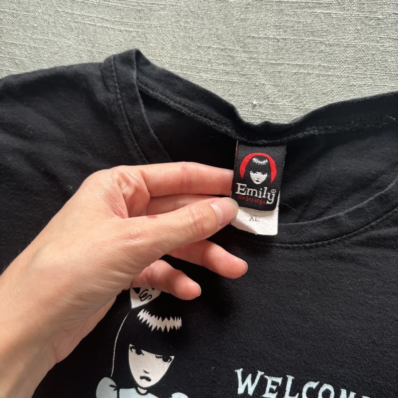 vintage emily the strange baby tee with cute ruffle... - Depop