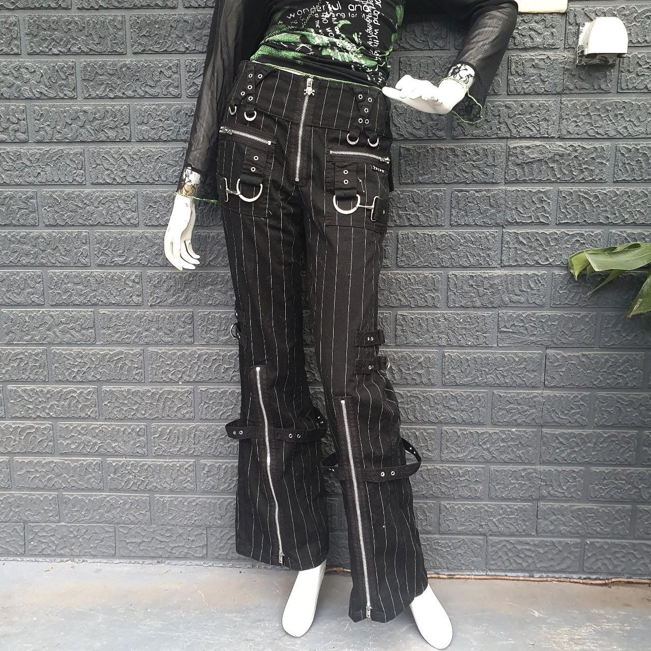 Tripp NYC flared D ring bondage pinstripe pants ★... - Depop
