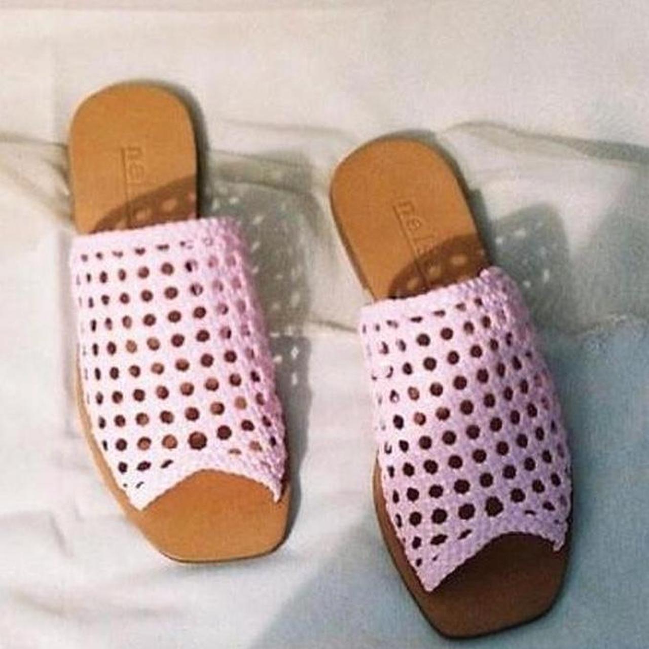 Nelson made Helena slide lilac patient sandal... - Depop