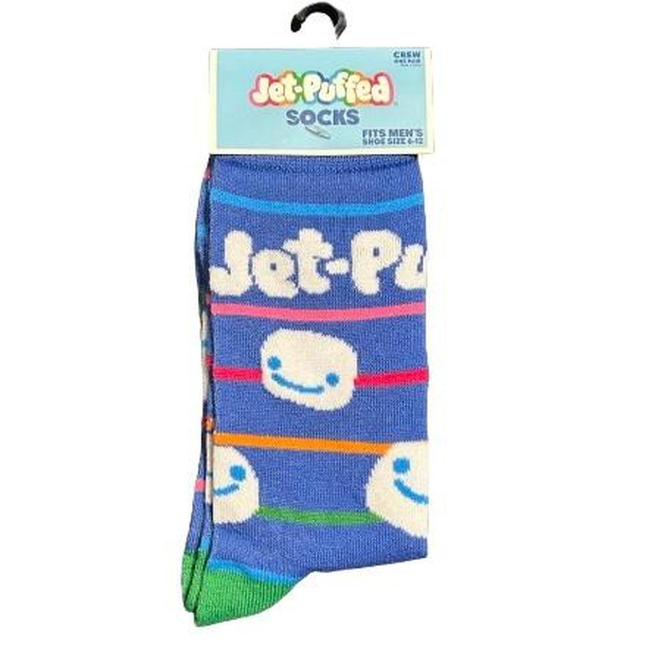 Jet Puffed marshmallows novelty socks Lots of... - Depop