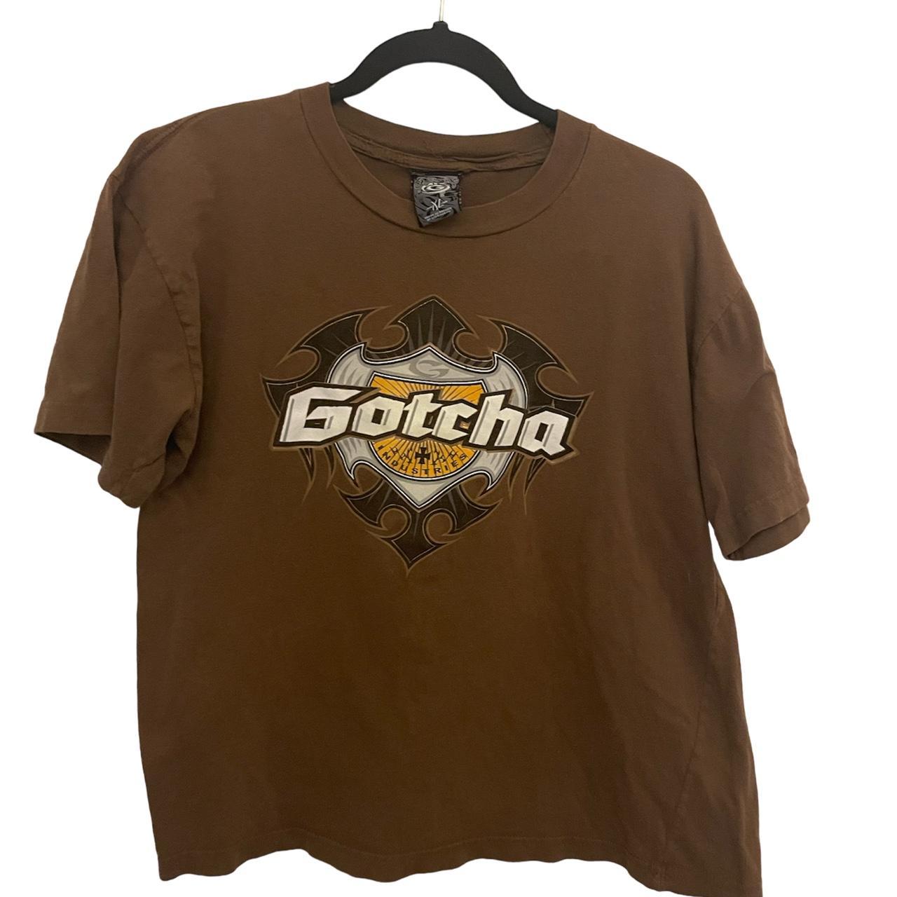 Gotcha Men's Black and Brown T-shirt | Depop
