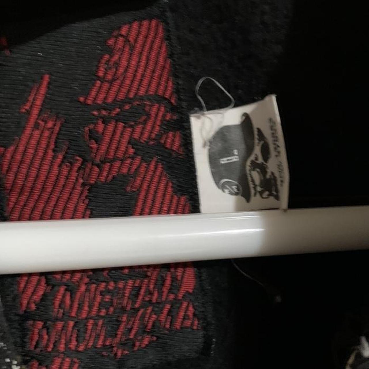 metal mulisha pattern zip up hoodie pit to pit:... - Depop