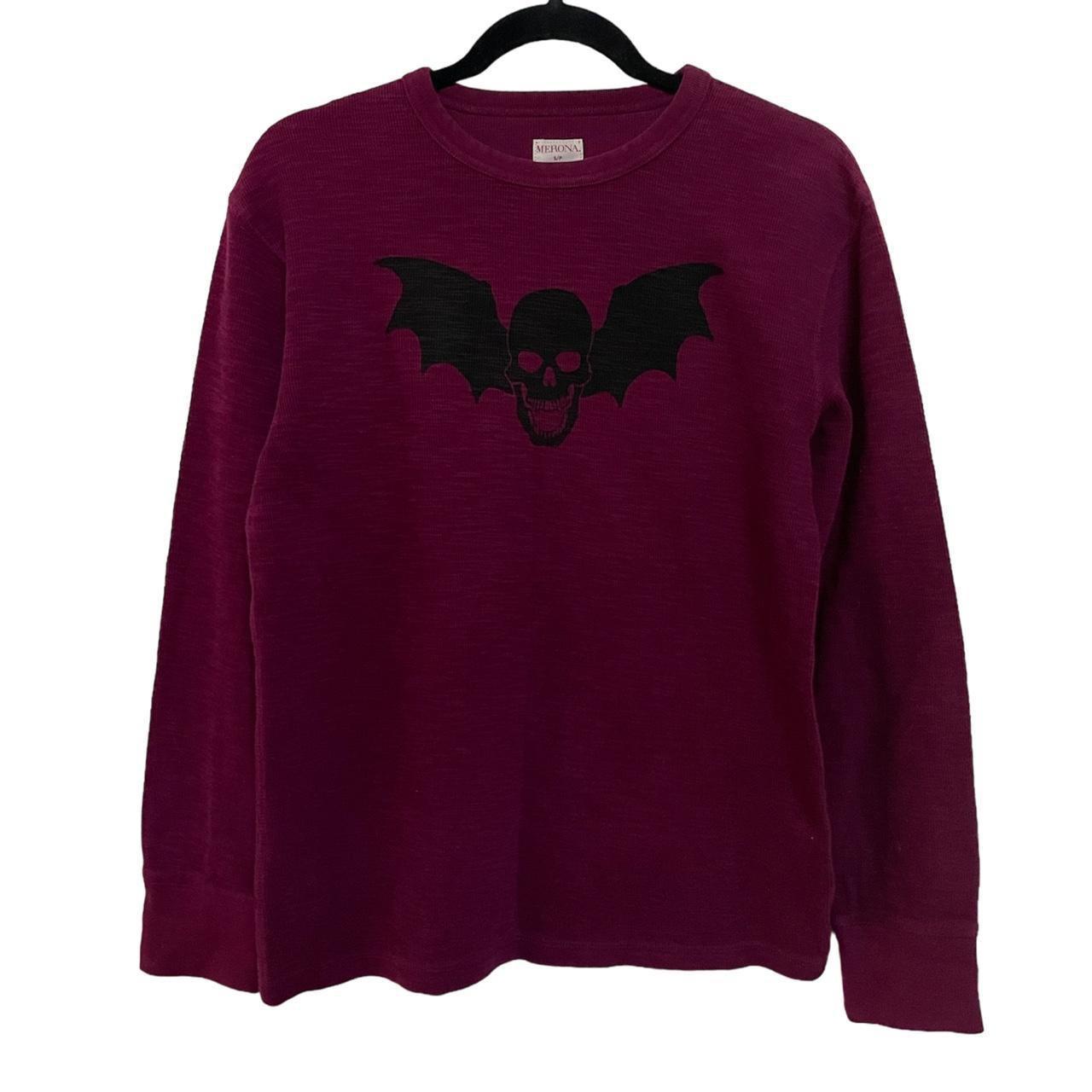 Demon skull long sleeve thermal #gothic #grunge... - Depop