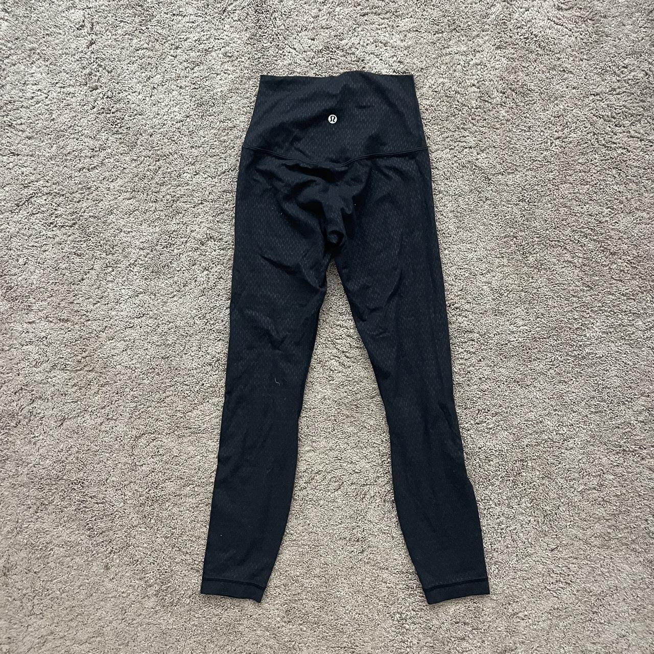 Lululemon Printed Leggings (black) (4) - Depop