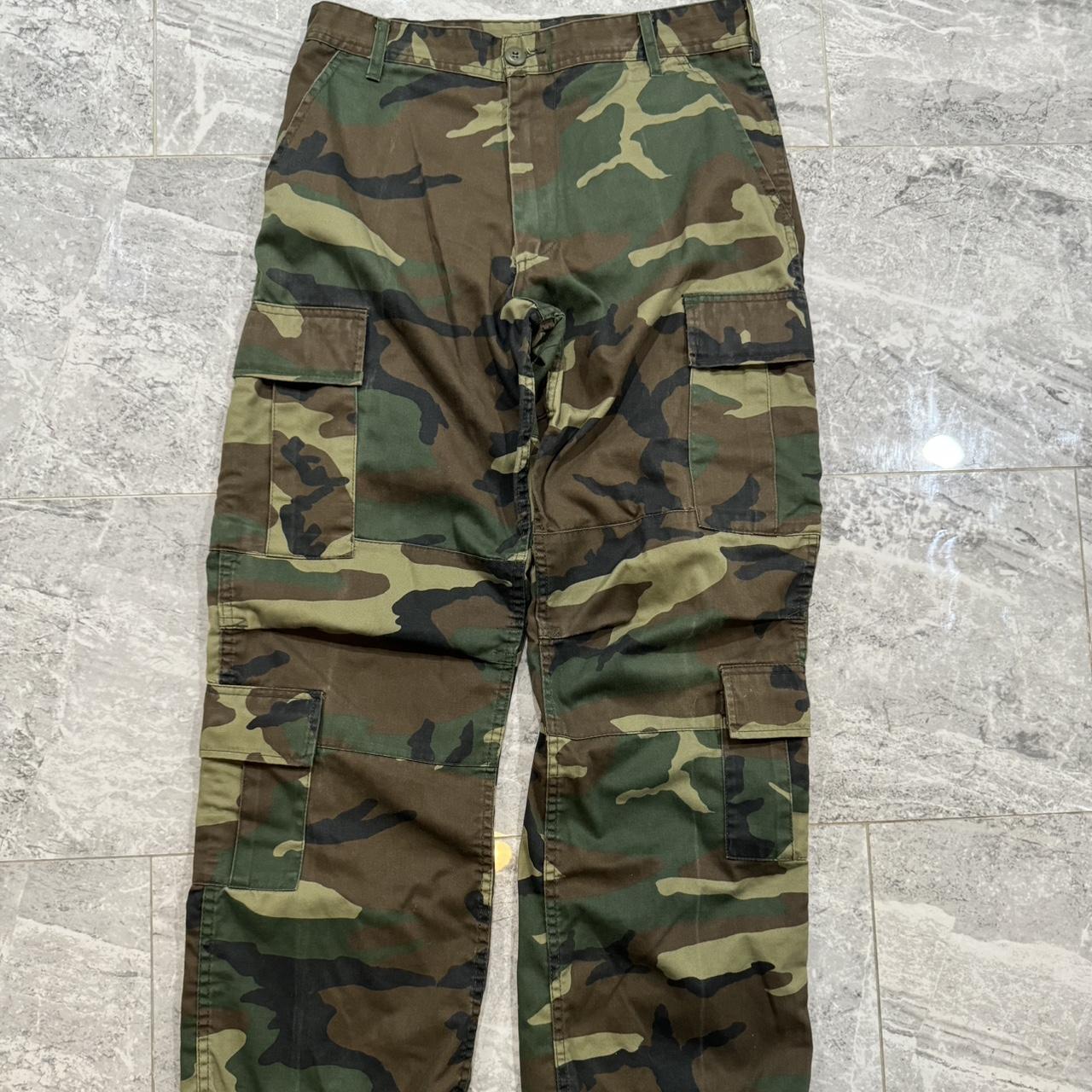Camo pants Double Pocket Size: Small Regular No... - Depop
